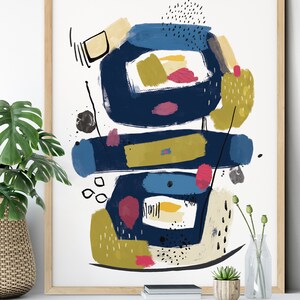 Set of 2 Downloadble Modern Abstract Art for Modern Home Wall Art Decor ...