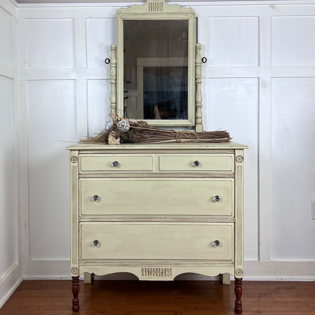 Small Cottage Country Farmhouse Dresser With Mirror - Etsy