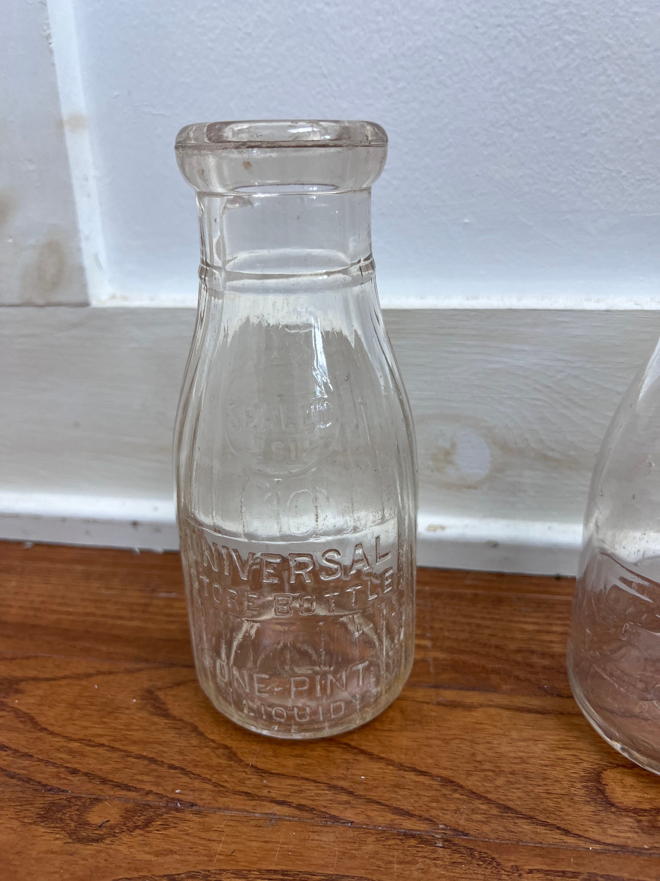 Vintage Pint Sized Milk Bottles - Etsy