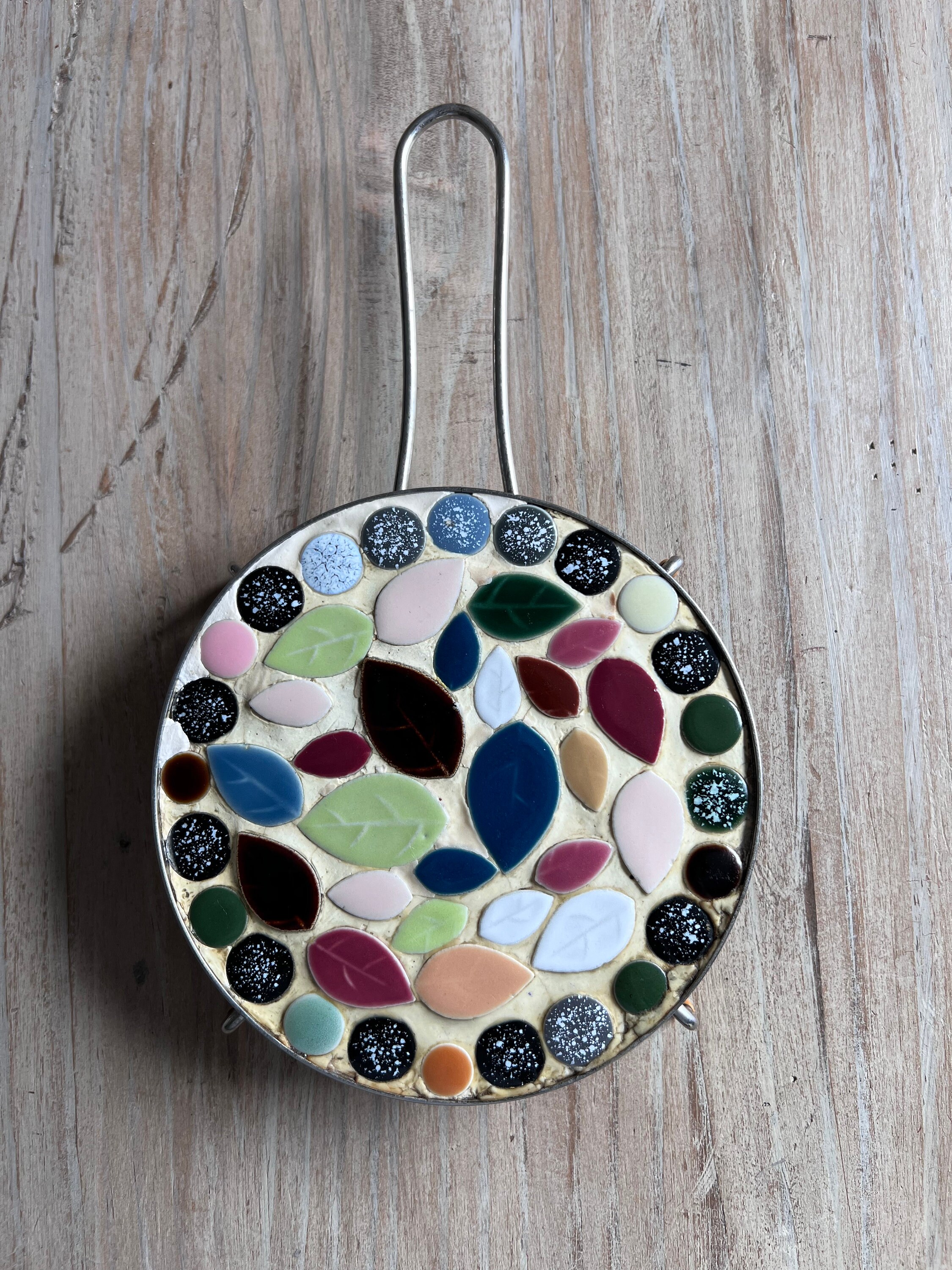 Vintage MCM Mosaic Trivet Hot Plate - Etsy