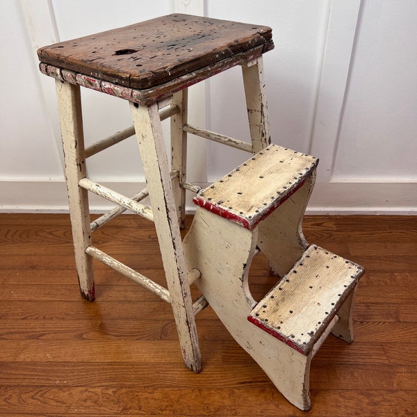 Antique Farmhouse Stool - Etsy