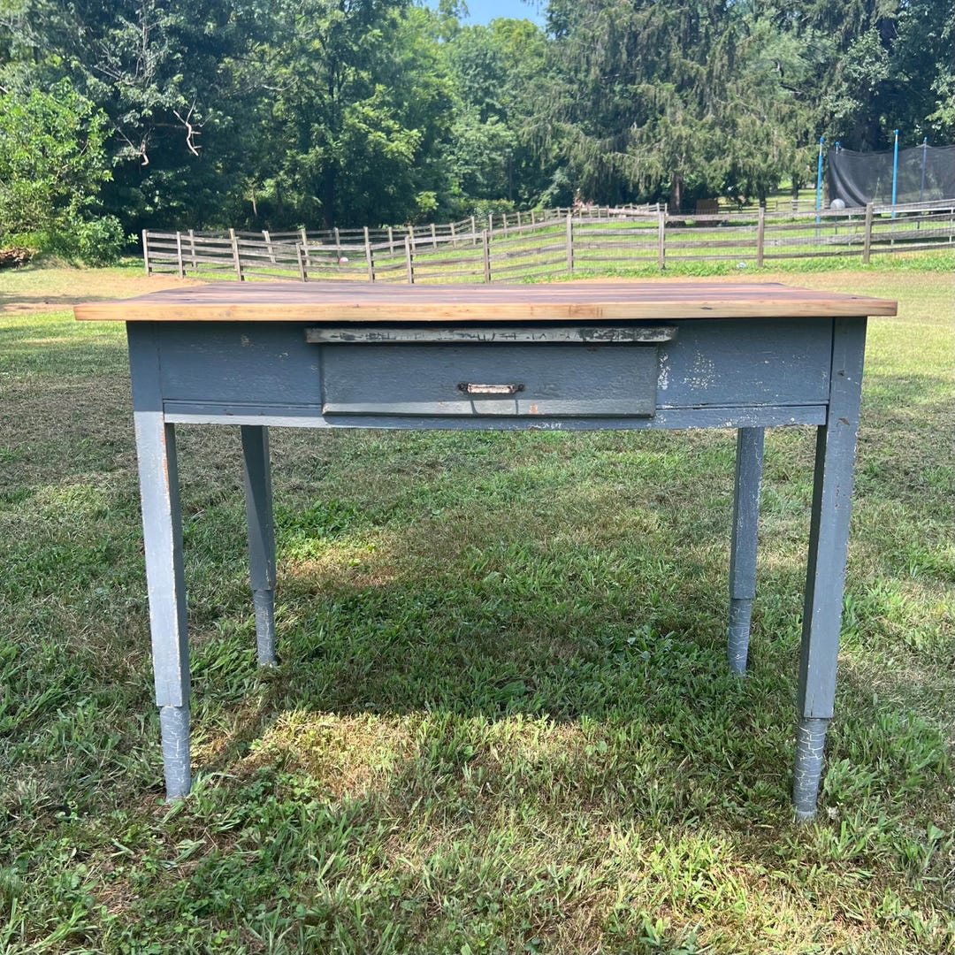 Antique Primitive Small Farmhouse Kitchen Table Accent Table - Etsy