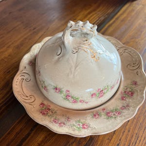 Vintage Antique Elegant Round Butter Dish With Lid Buffalo Pottery. - Etsy