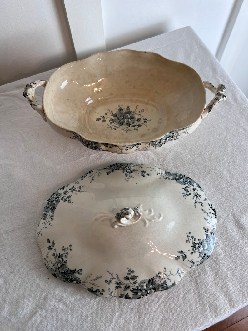 Antique Mellor Taylor Senator Semi Porcelain Covered Dish - Etsy