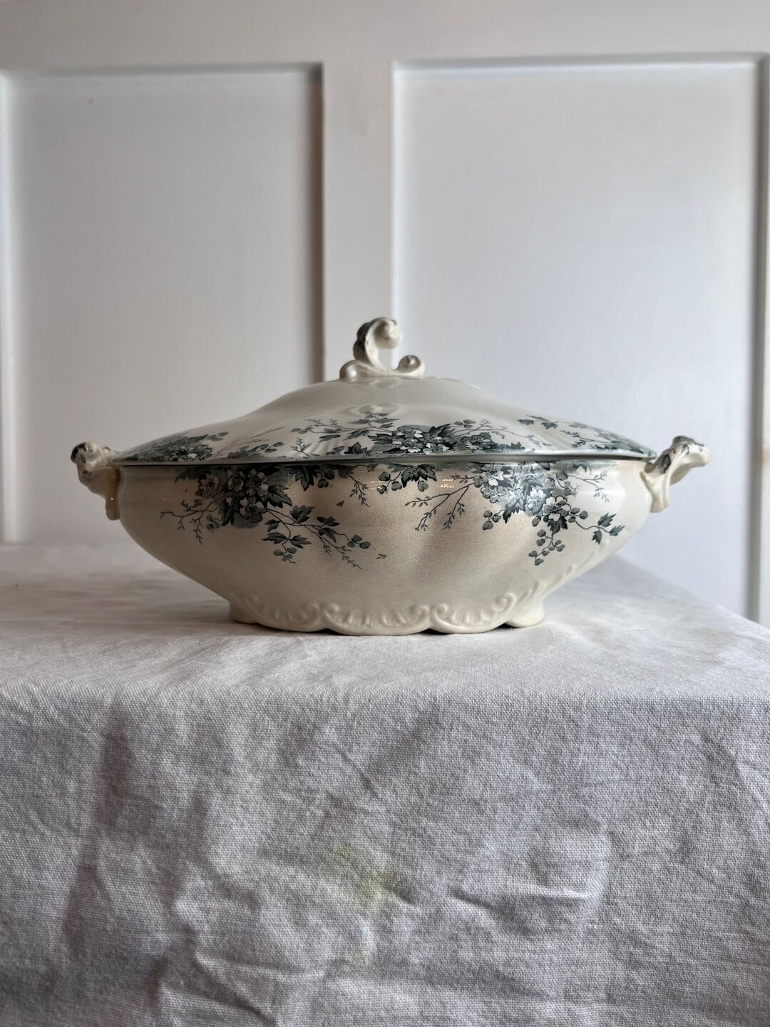 Antique Mellor Taylor Senator Semi Porcelain Covered Dish - Etsy
