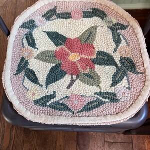 Vintage Hooked Rug Chair Pads - Etsy