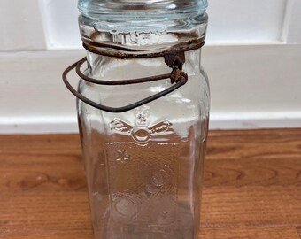 QUEEN MASON JAR, Queen Trademark Widemouth Adjustable Antique Meta ...