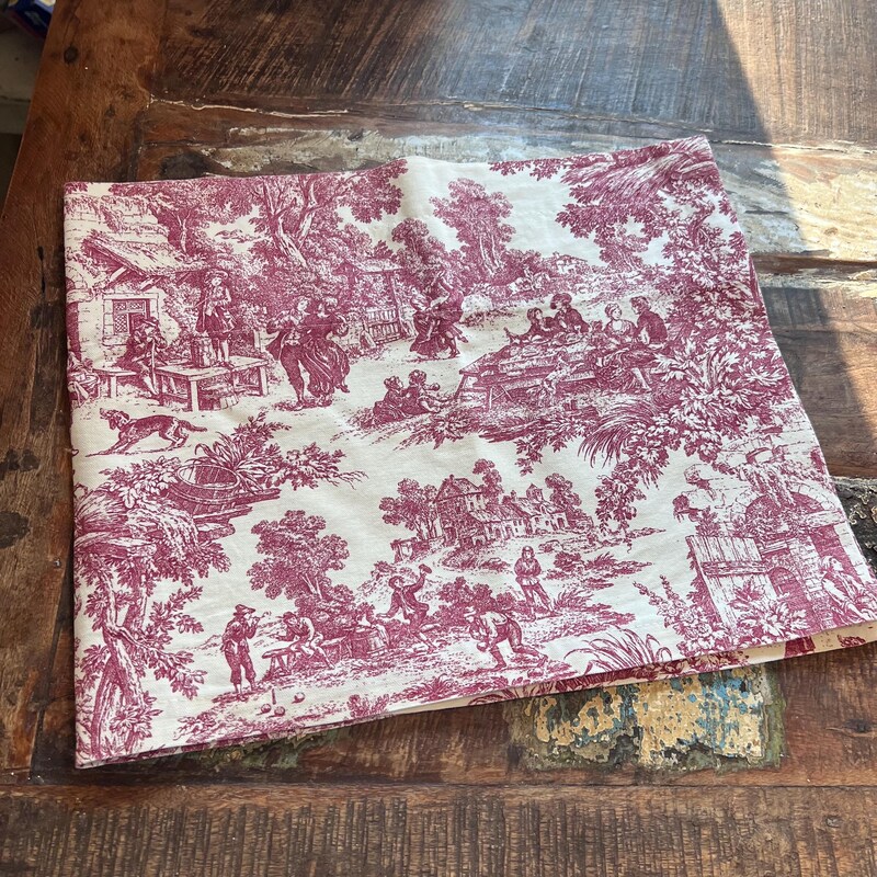 Red Toile Valance - Etsy