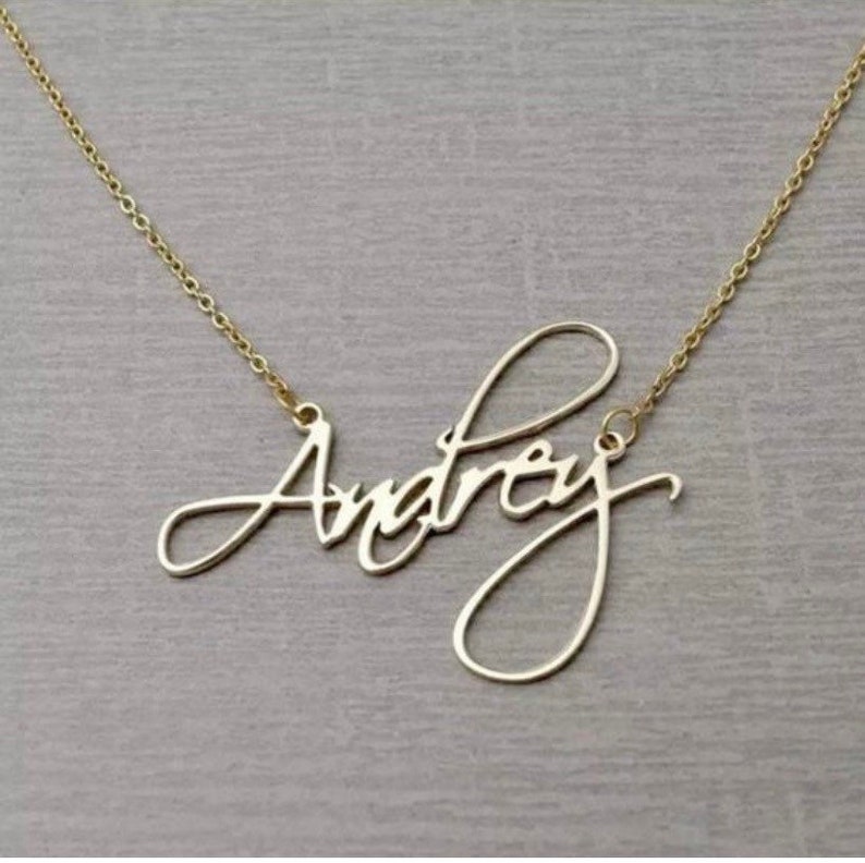 Personalized Name Necklace Carrie Name Necklace Minimalist Etsy