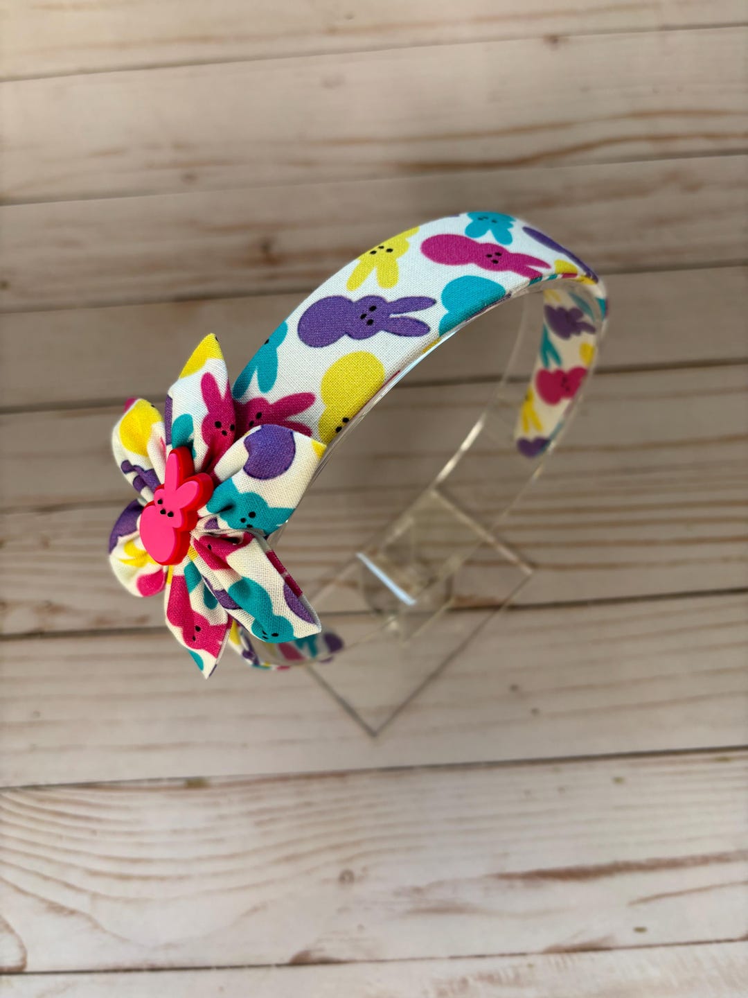 Easter Bunny Peeps Headband With Flower/bow, Spring Hair Accessories ...