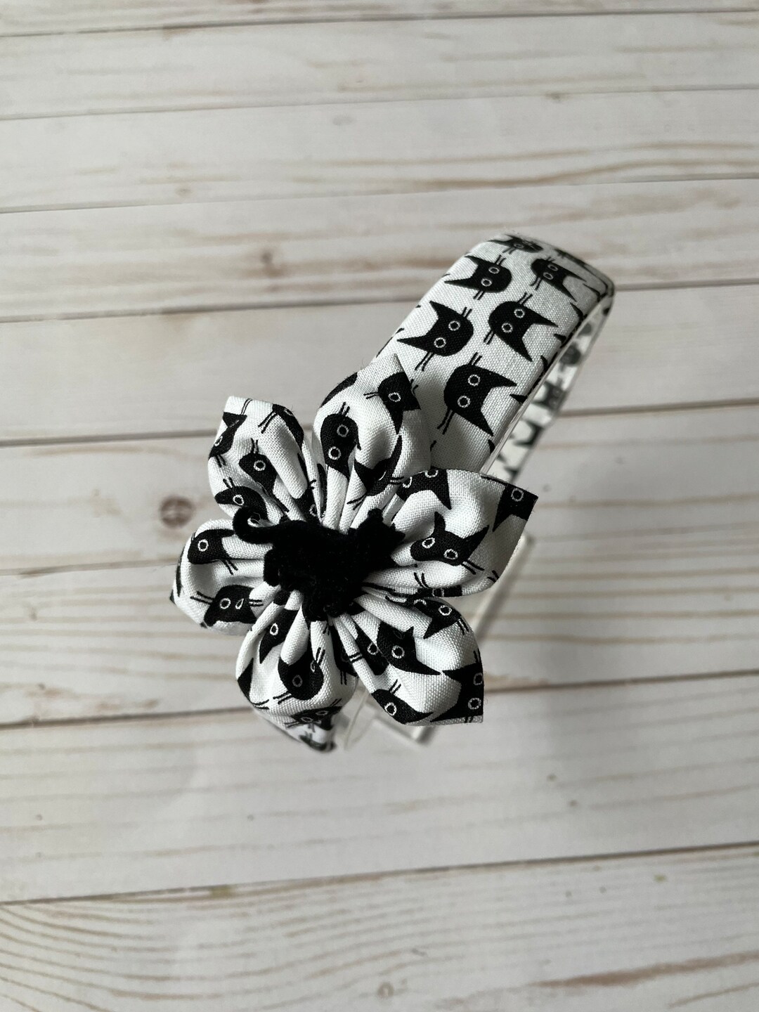 Black Cat Fabric Headband/flower Headband/headband for Women/headband ...