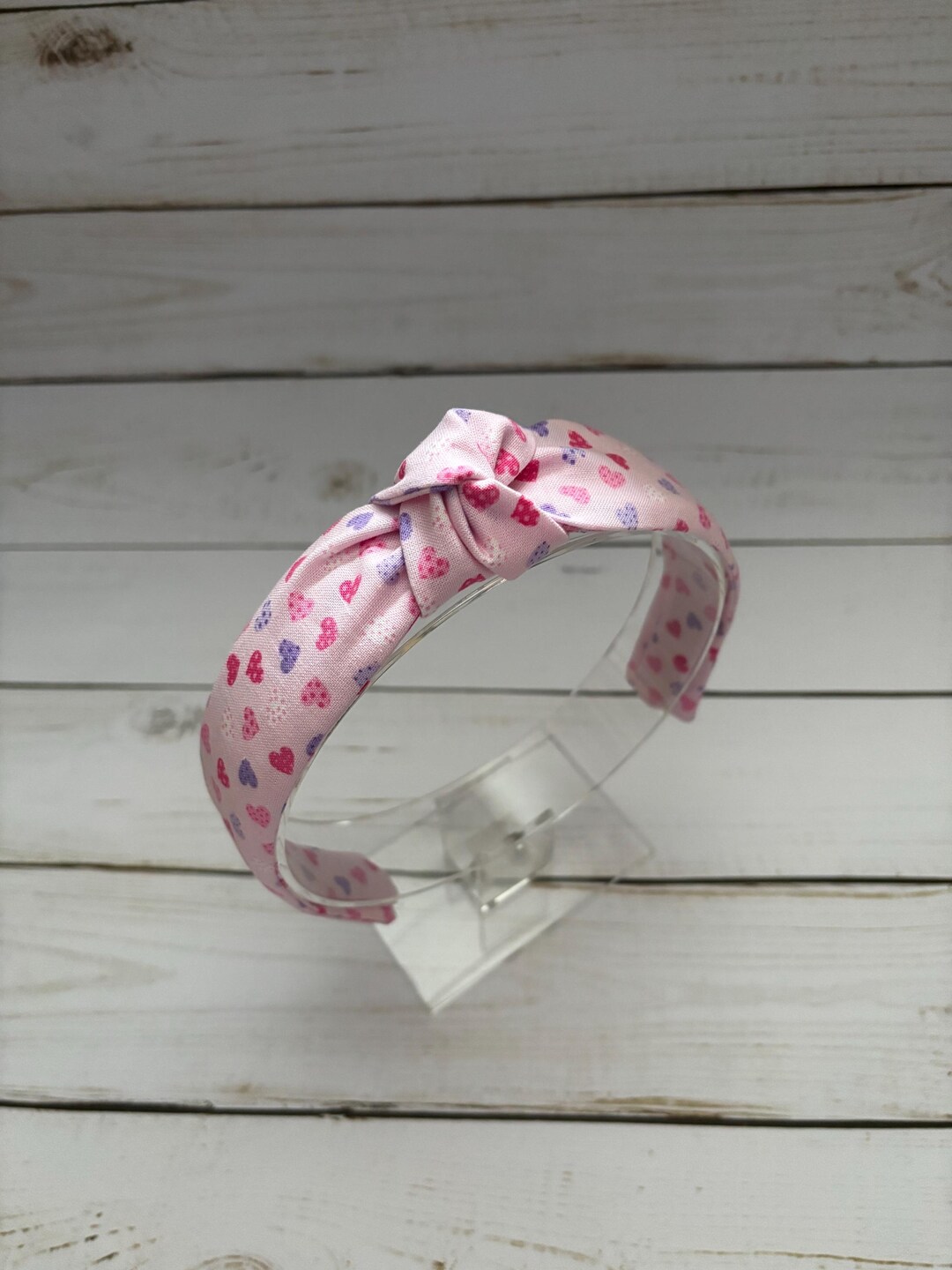 Pink Heart Headband, Knot Headband, Valentine’s Day Hair Accessories ...