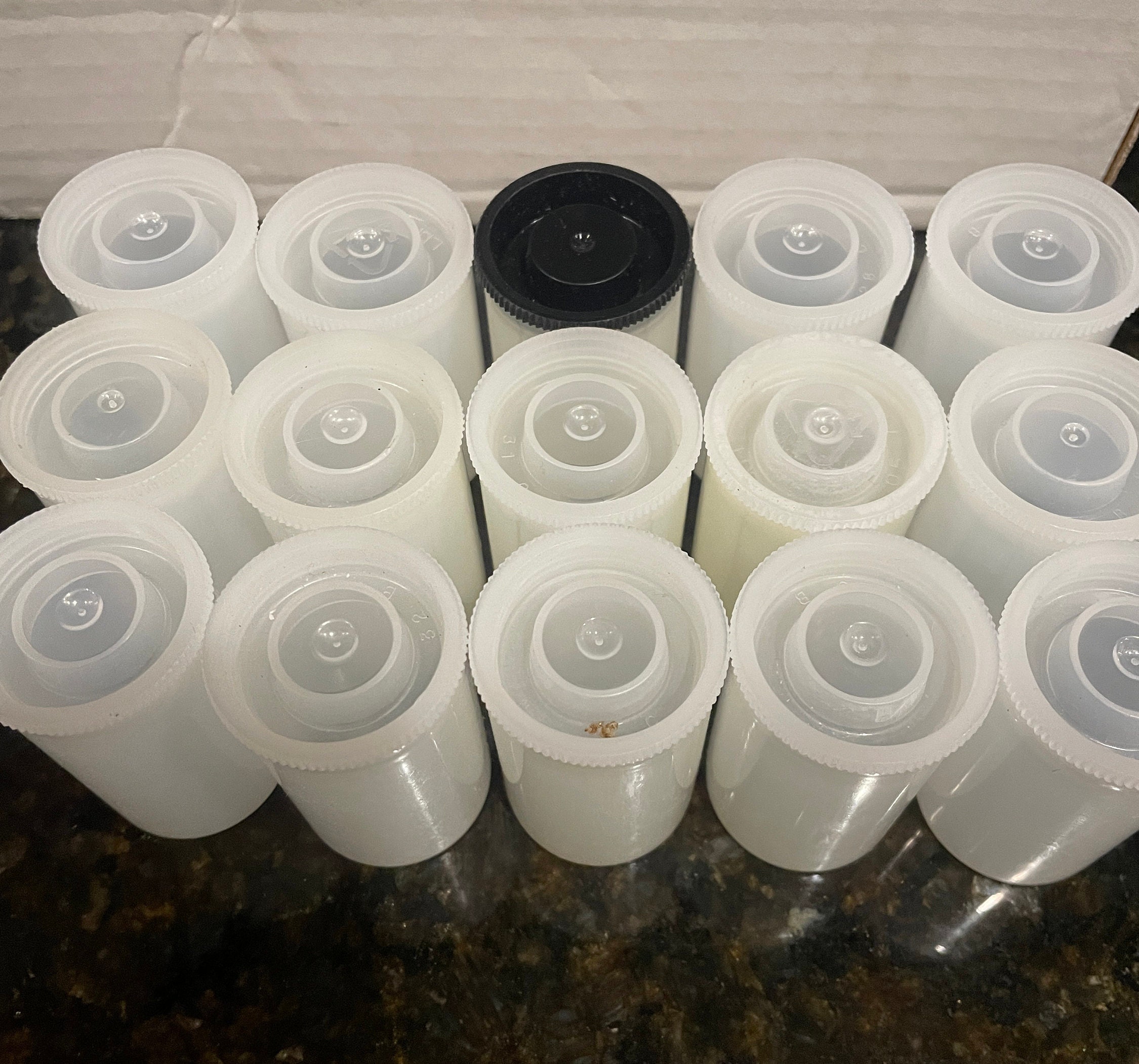 Vintage Film Tube Holder Plastic Storage Tube Containers Lot of 15 With ...