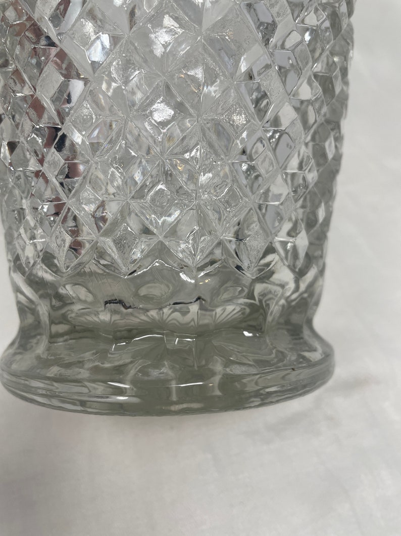 Vintage Anchor Hocking Wexford Lead Crystal Glass Pitcher 64oz Prism ...