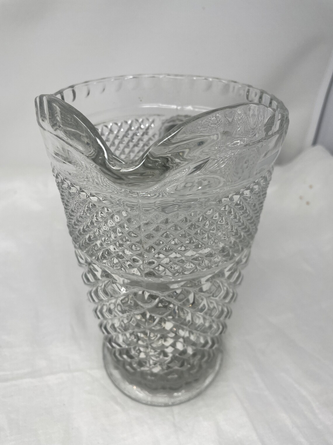 Vintage Anchor Hocking Wexford Lead Crystal Glass Pitcher 64oz - Etsy