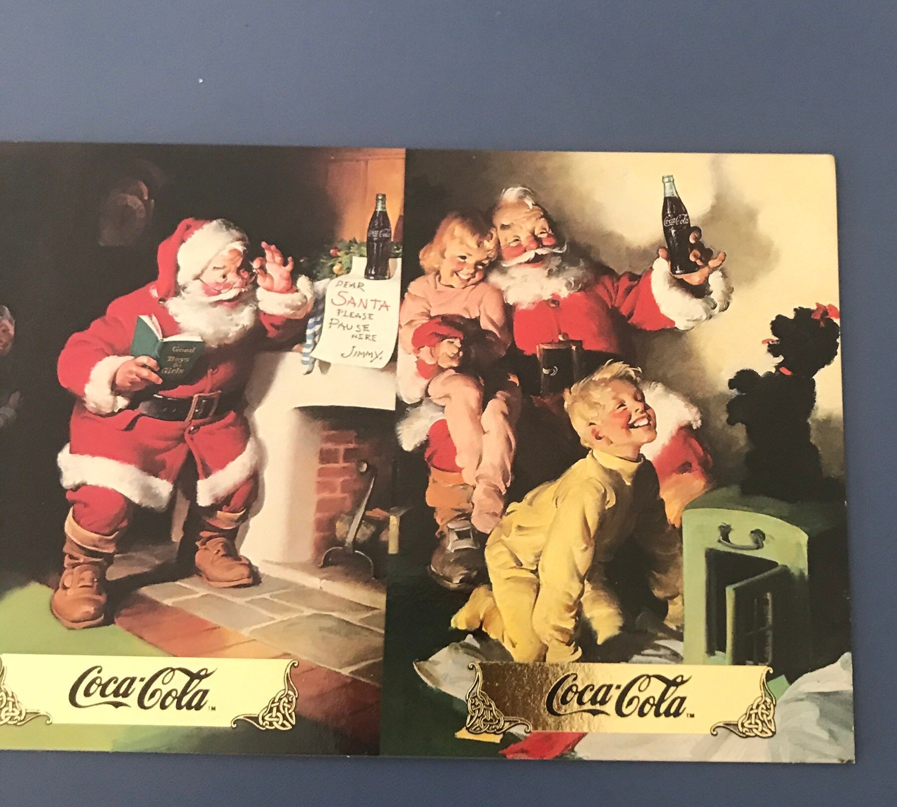 Rare UNCUT Sheet 1993 Coca Cola Cards Collect A Card Series 1 Santa ...