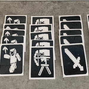 Minecraft Large Stencils Pack of 25, 5 Different Designs - Etsy