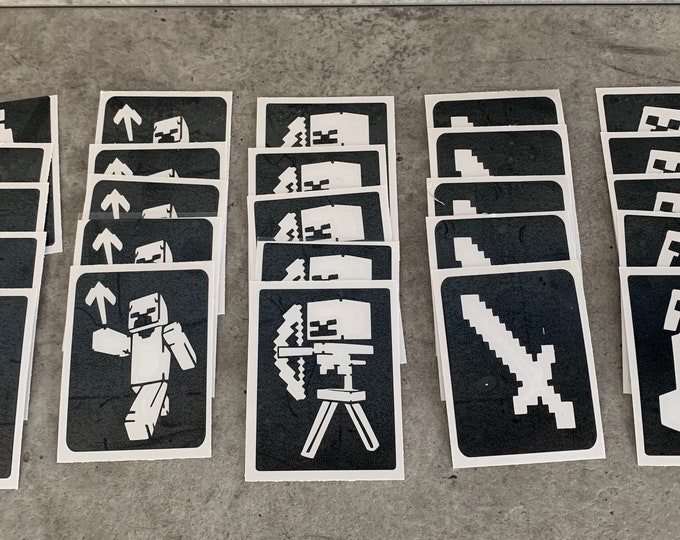 Minecraft Large Stencils Pack of 25, 5 Different Designs - Etsy