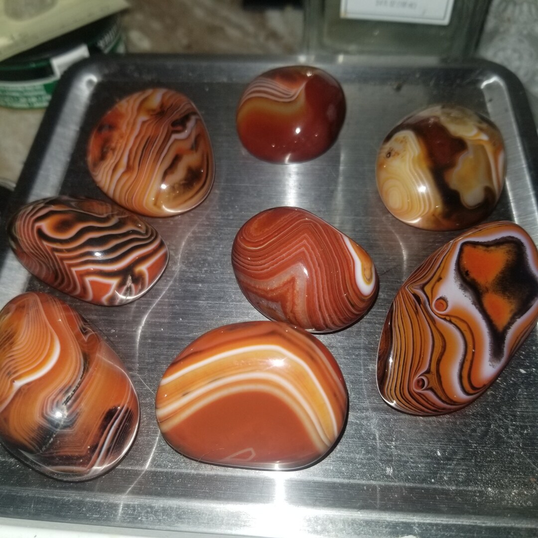 Madagascar Banded Agates 8 Total Agates 0305 Etsy