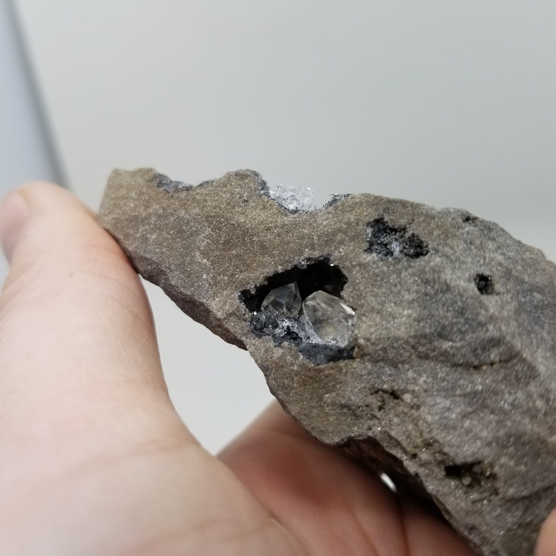 Herkimer Diamond Cluster on Limestone Matrix 0242 - Etsy