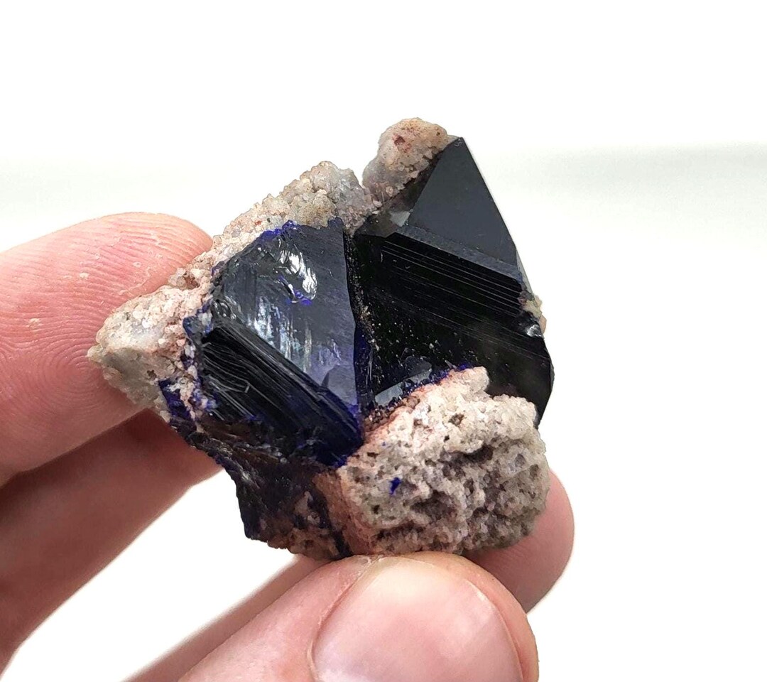 Azurite Crystal Cluster Matrix, Large Azurite Crystals and Good Luster ...