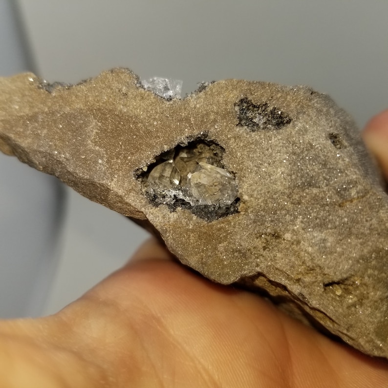 Herkimer Diamond Cluster on Limestone Matrix 0242 - Etsy