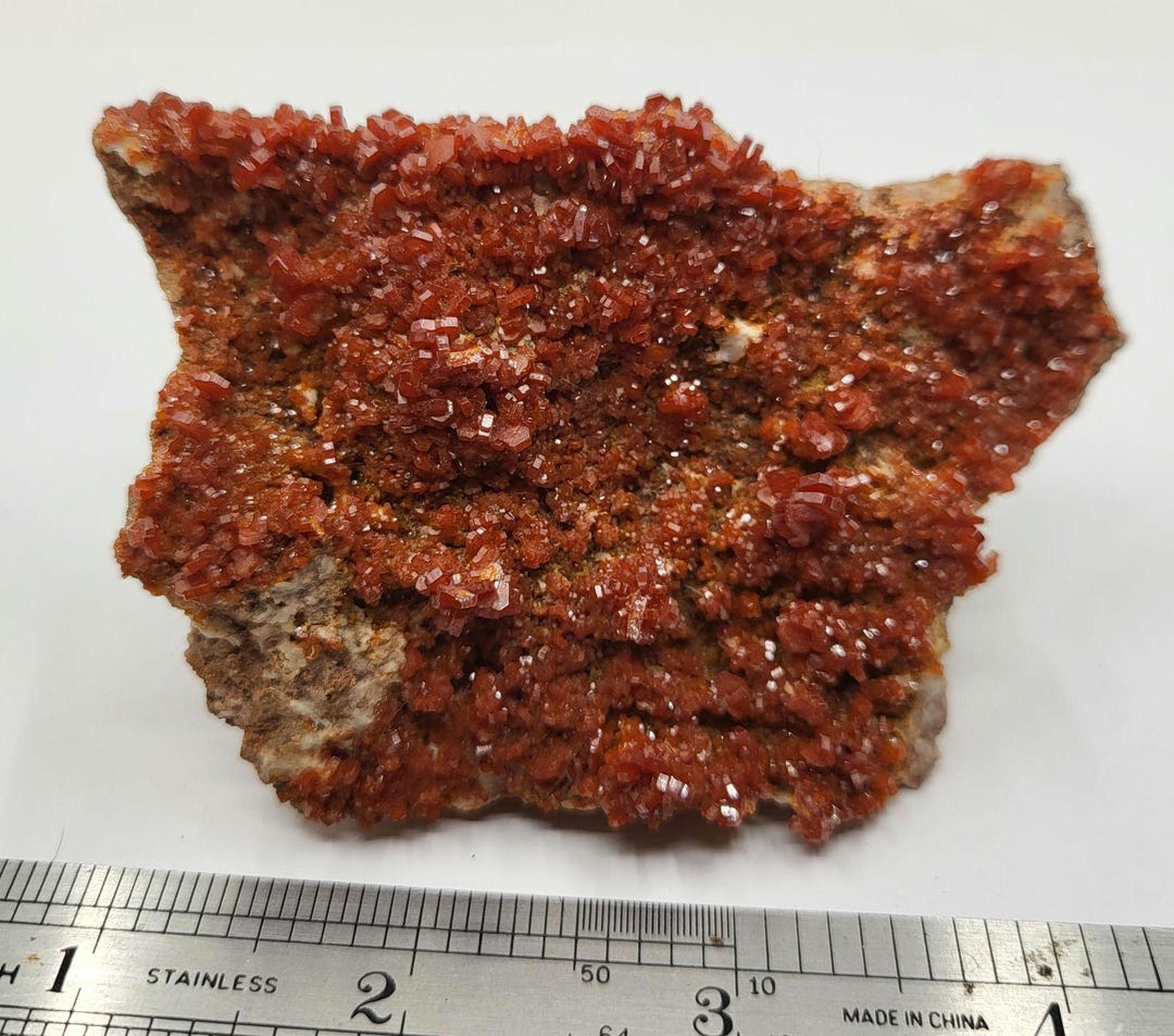 Stunning Red Vanadinite Crystal Cluster, Beautiful Red Vanadinite Color ...
