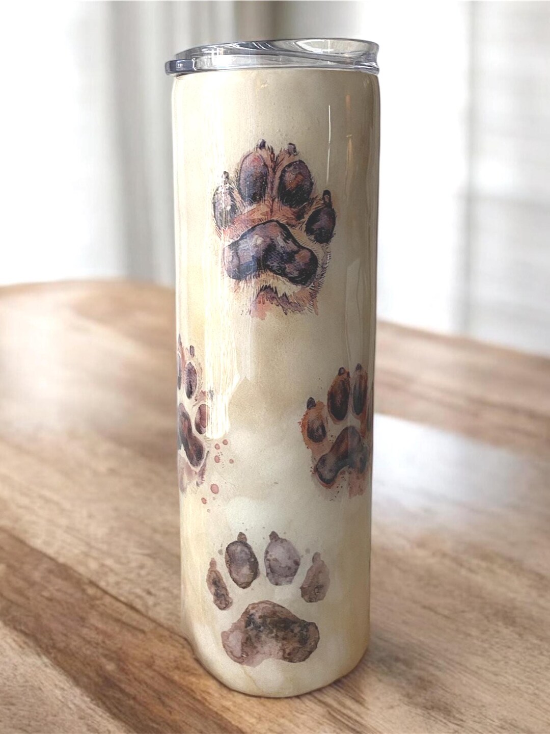 Paw Print Cup, Dog Paw, Custom Vacuum Tumbler, Resin Cup - Etsy