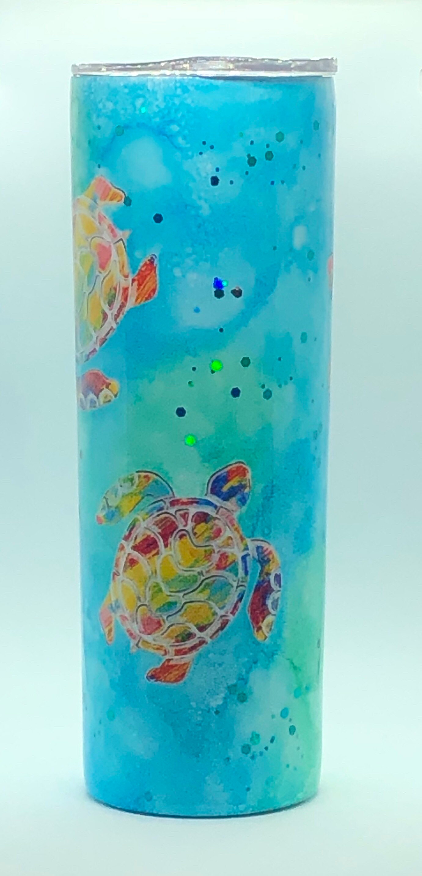Sea Turtle Tumbler Colorful Turtles Ocean Life Beach Cup - Etsy
