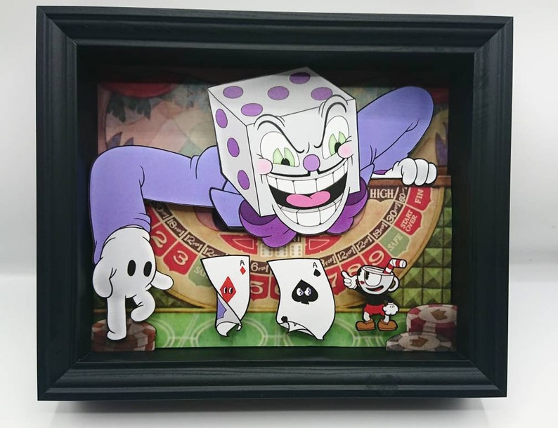Cuphead King Dice Shadowbox | Etsy