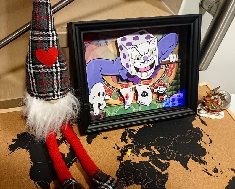 Cuphead King Dice Shadowbox - Etsy