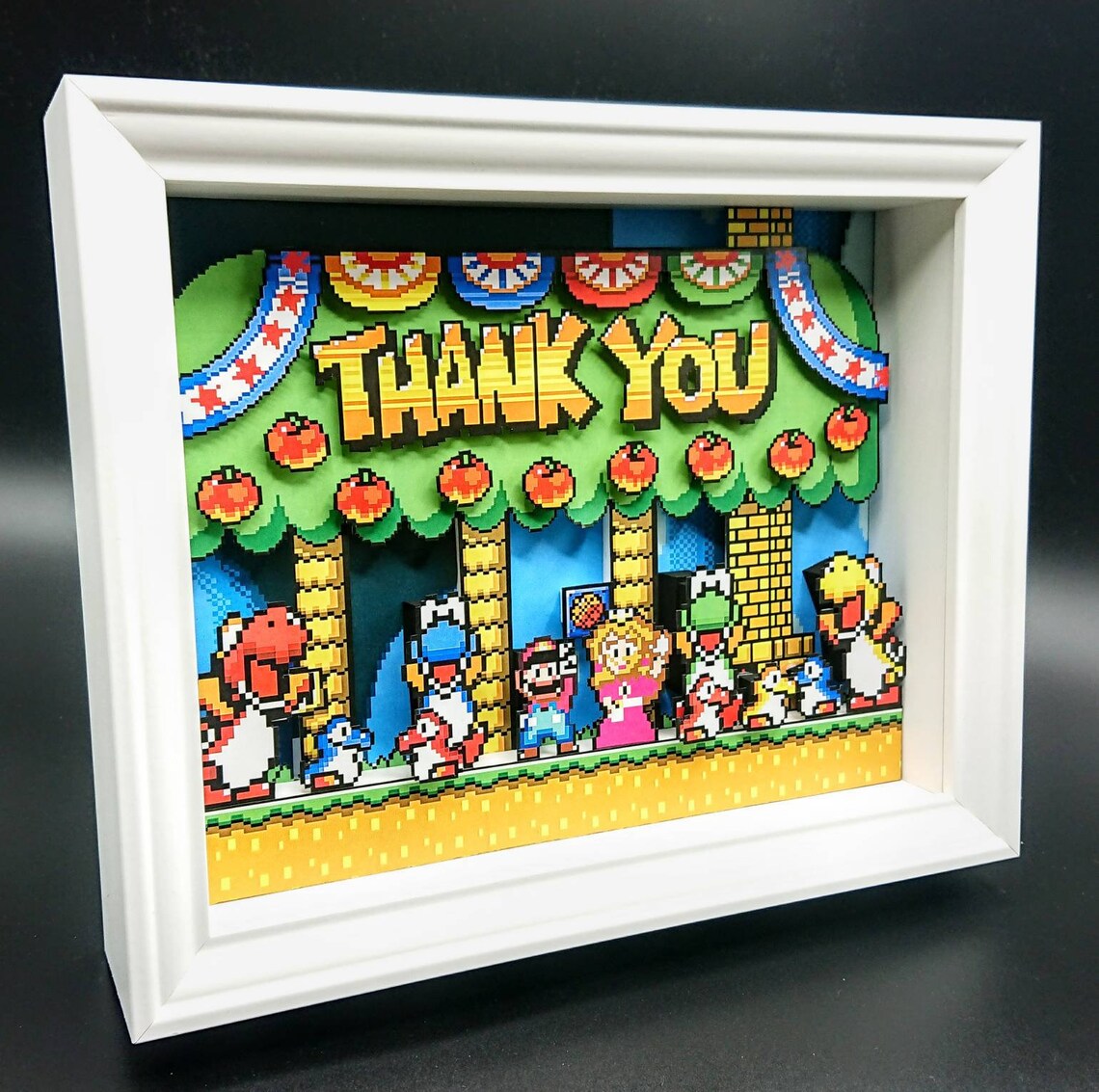 Super Mario World Ending Shadowbox - Etsy