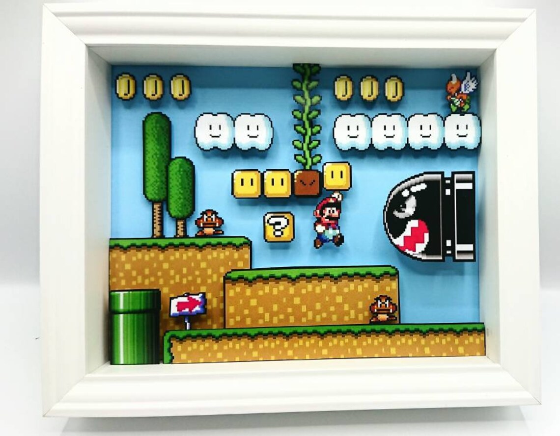 Super Mario World Shadow Box | Etsy