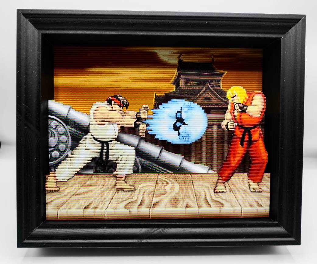 Street Fighter 2 Crt Shadowbox Version - Etsy