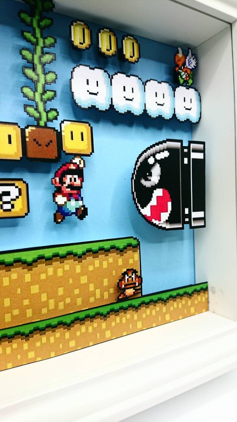 Super Mario World Shadow Box | Etsy