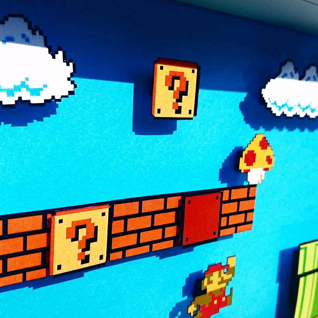 Super Mario Bros Shadow Box | Etsy