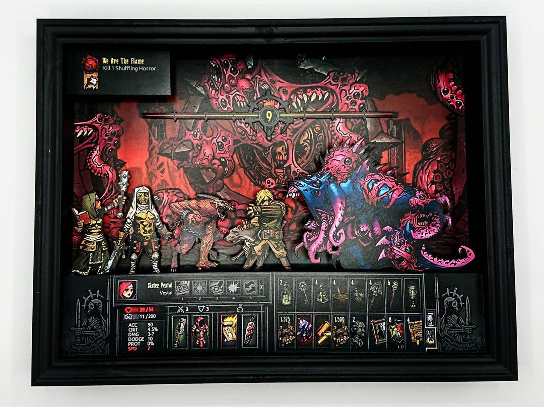 Darkest Dungeon Shuffling Horror Jumbo Shadow Box - Etsy UK