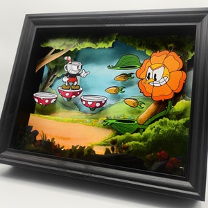 Cuphead Shadow Box - Etsy