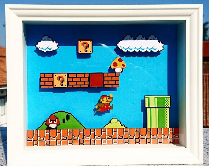 Super Mario Bros Shadow Box - Etsy