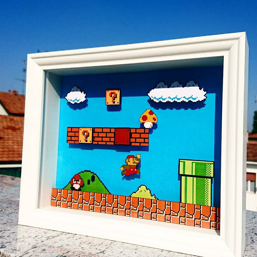 Super Mario Bros Shadow Box | Etsy