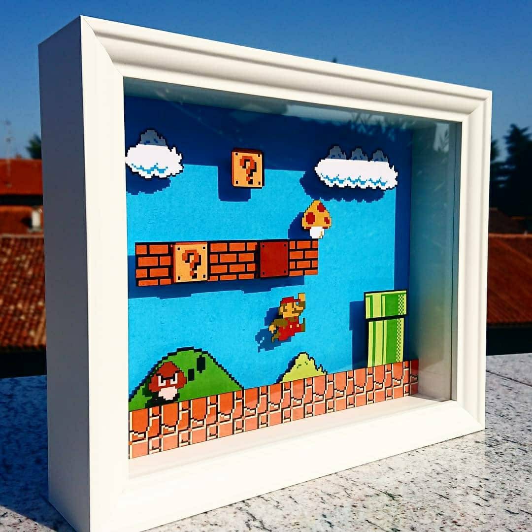 Super Mario Bros Shadow Box | Etsy