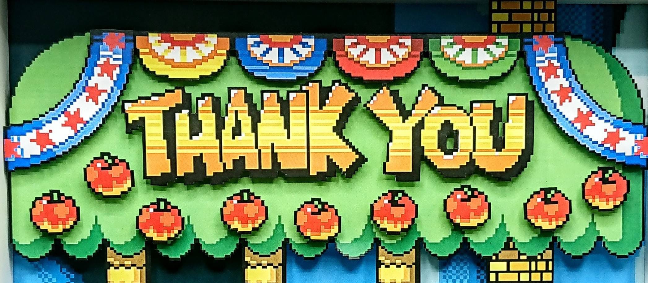 Super Mario World Ending Shadowbox - Etsy