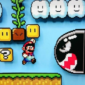 Super Mario World Shadow Box - Etsy