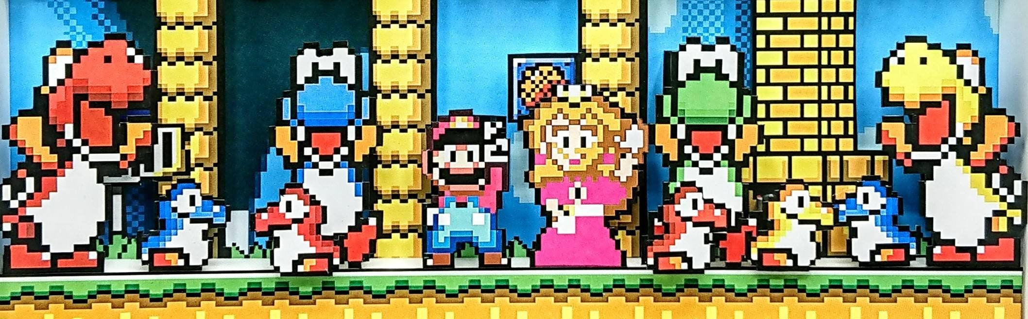 Super Mario World Ending Shadowbox - Etsy