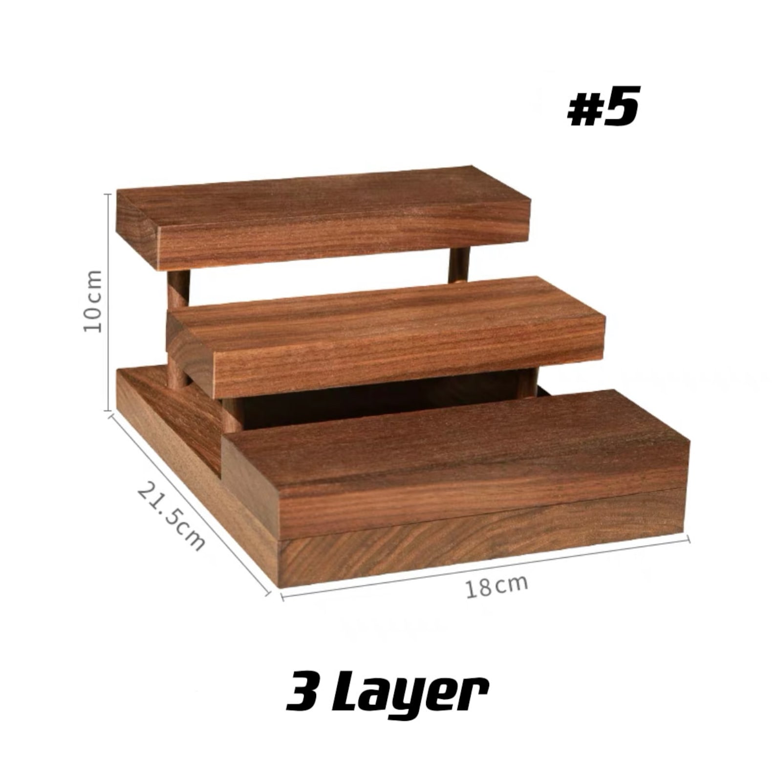 Dark Wood Jewelry Display Riser for Craft Show, Earring Display Holder ...
