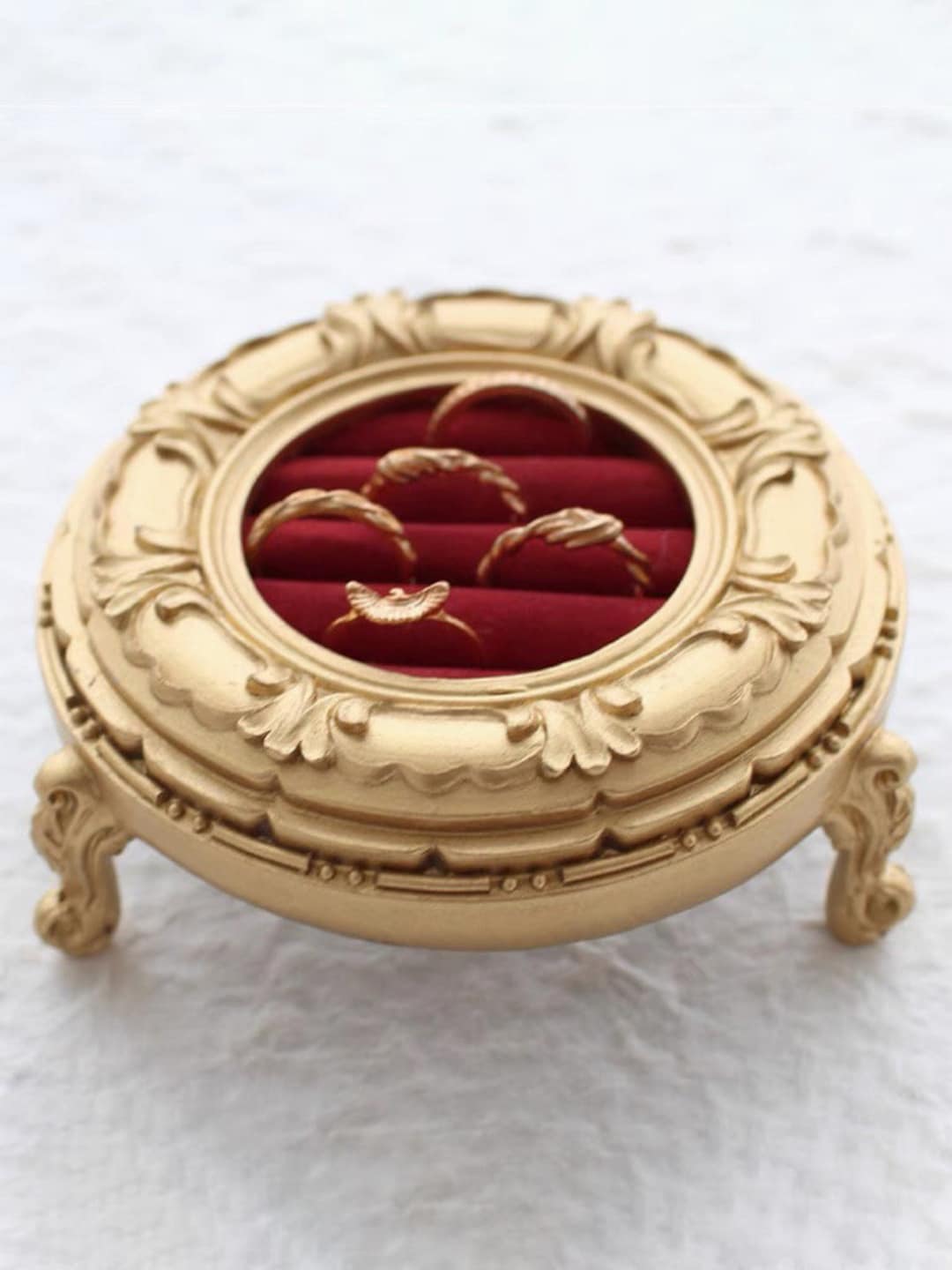 Gold Ring Display, Ring Holder, Retro Ring Stand, Ring Display Holder ...