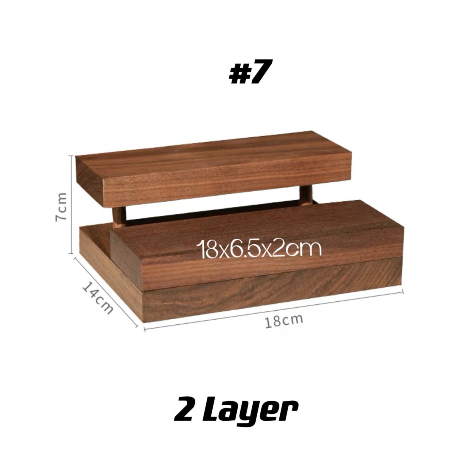Dark Wood Jewelry Display Riser for Craft Show, Earring Display Holder ...