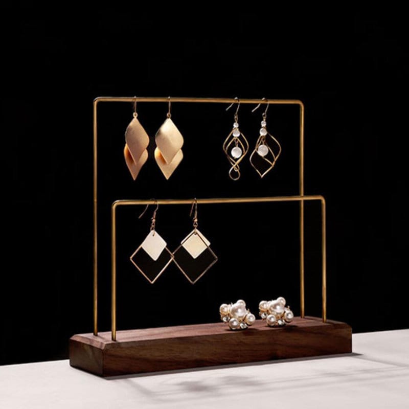 2 Tier Earrings Holder Stand, Earrings Organizer, Earrings Display Rack ...