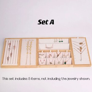 Velvet Jewelry Display Set Earrings Display Case Ring - Etsy