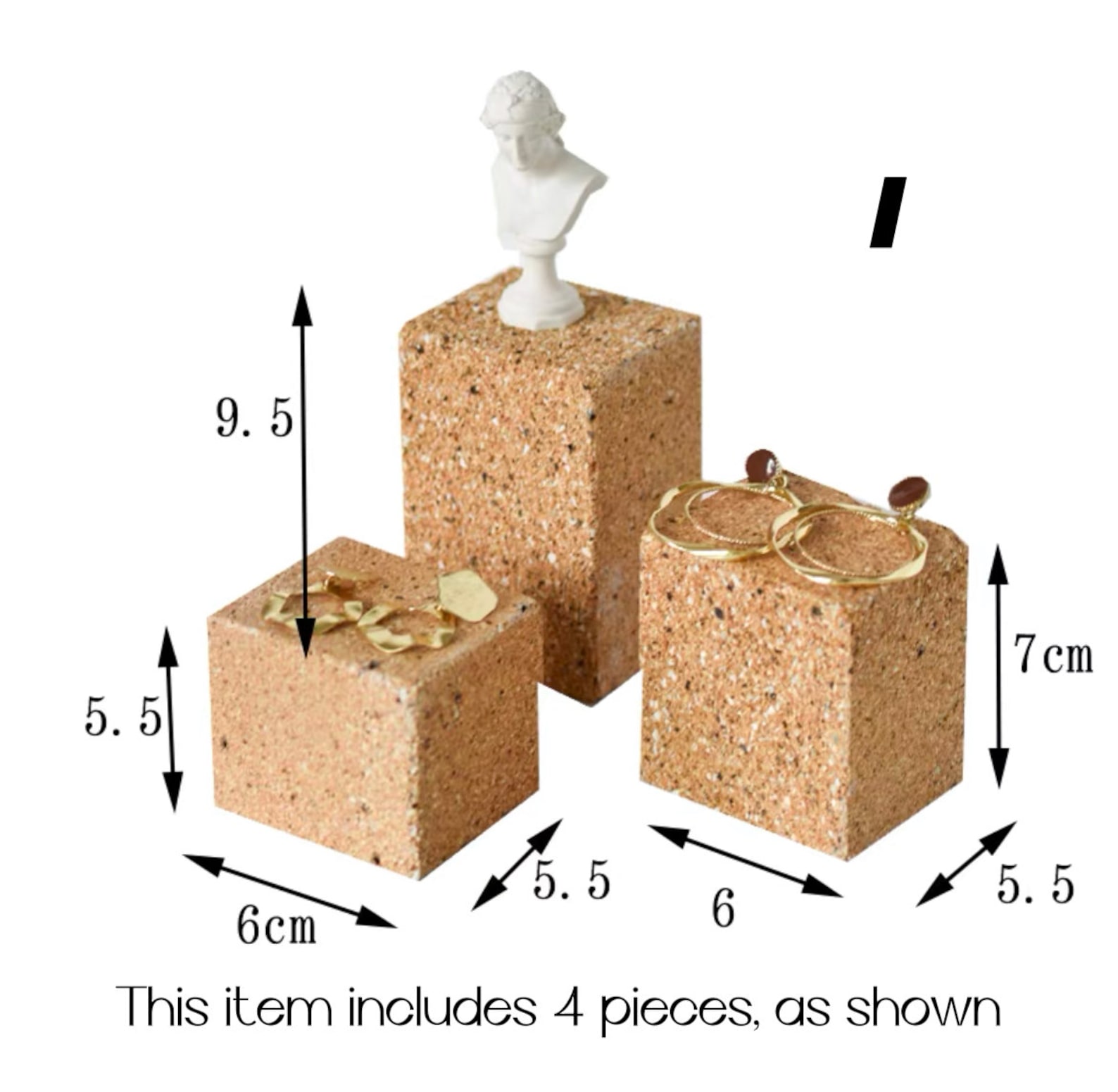 Nature Stone Jewelry Display Marble Jewelry Display Set - Etsy